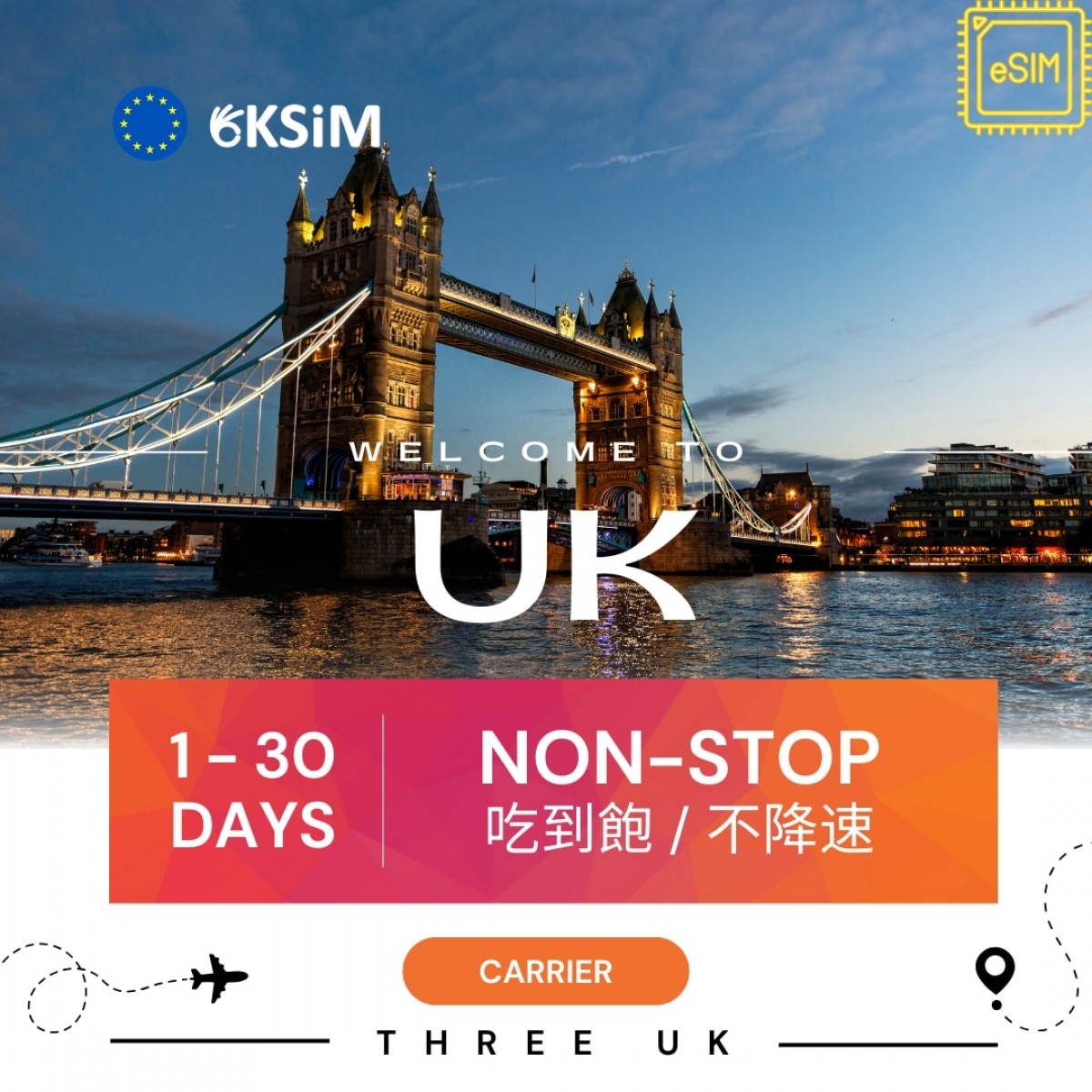 【eSIM】台灣上網吃到飽 - 各天數流量，免換SIM卡，掃描QR CODE立即上網【OKsim 全球上網】